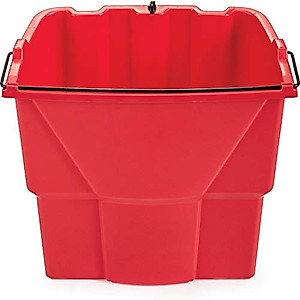 Rubbermaid Commercial Products FG9C7400RED Dirty Water Bucket for WaveBrake 2.0 35 Qt. Mop Bucket System, 18-Quart Capacity, Red, (2064907)