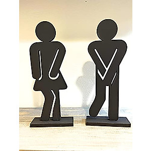 Bathroom People Sign Decor