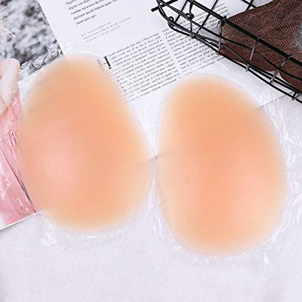 CHICTRY Silicone Butt Pads Adhesive Reusable Buttocks Enhancers Inserts Padding for Padded Women Push Up Panties Light Flesh Pink XXL