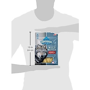 Blue Buffalo Wilderness Wild Bones Grain Free Dental Chews Dog Treats, Medium 10-oz Bag