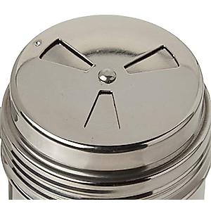 Tablecraft, 10 oz, Silver Stainless Steel Dry Rub Shaker with Handle, 10-Ounce
