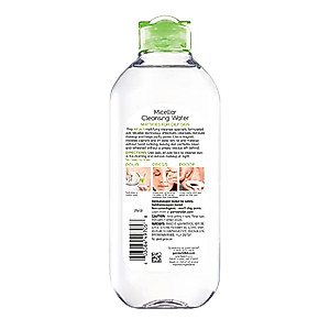 Garnier SkinActive Micellar Water for Oily Skin, Facial Cleanser & Makeup Remover, 13.5 fl. oz, 1 count (Packaging May Vary)
