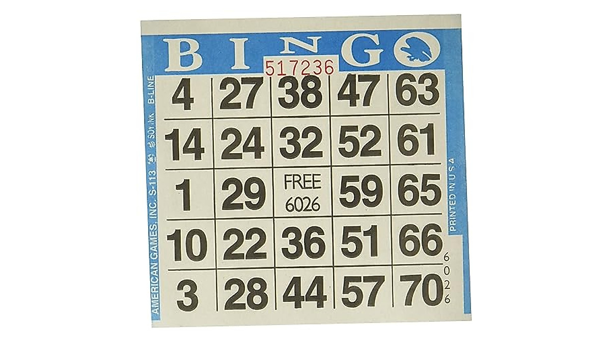 Blue Bingo Paper - 500 Sheets by American Games