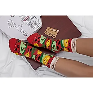 PIZZA SOCKS BOX 4 pairs MIX Hawaii Italian Vege Cotton Socks S Made In EU
