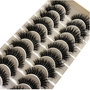 Gmagictobo Fake Eyelashes Natural 15MM Cat Eye Lashes Pack Short Fluffy Faux Mink Thick Curly 3D Dramatic Soft Strip False Eye Lashes Multipack