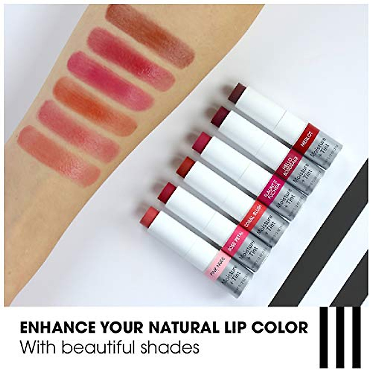 ChapStick Total Hydration Moisture + Tint Rose Petal Tinted Lip Balm Tube, Tinted Moisturizer - 0.12 Oz