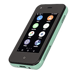 3G Mini Smartphone, One Piece Green 2MP Rear 0.3MP Front D18 Mini Phone for Study (Green)