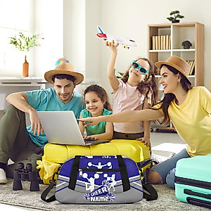 Personalized Name Cheerleader Bag for Girls, Custom Dance Bag Sport Duffel Bag Gym Bag Travel Overnight Weekender Bags, Customized Kids Gifts, Cheer Deep Red