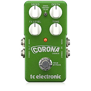 TC Electronic CORONA CHORUS TonePrint-Enabled Chorus Pedal with 2 Built-In Choruses, Tone Adjustment Control and Stereo I/O