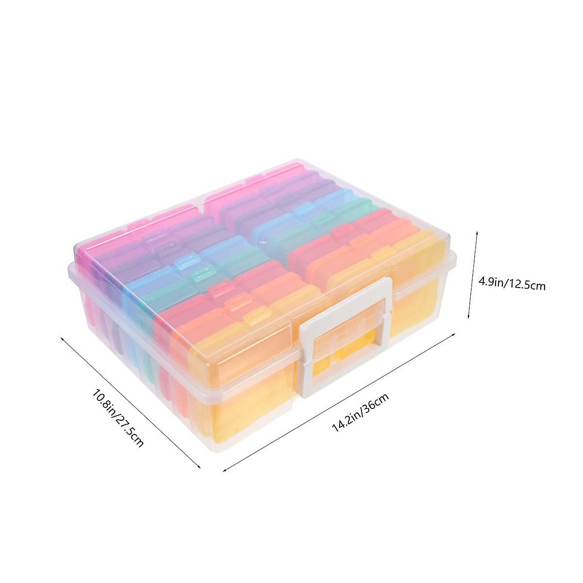 STOBAZA 1 Set Photo Storage Box Task Boxes for Special Education Pencil Dispenser for Classroom Postcard Organizer Photo and Craft Keepe Cards Organizer Multifunction 4 Box Plastic