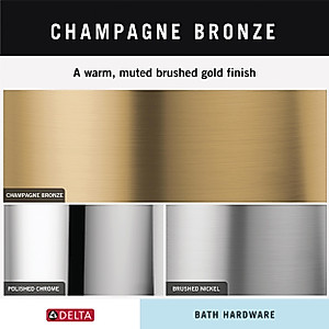 Delta Tetra (1-Pack) Towel Hooks Champagne Bronze Double Bathroom J Hooks Wall Mounted for Robes & Towels Hand Towel Hook Holder Kitchen, Bathroom Accessories 78935-CZ