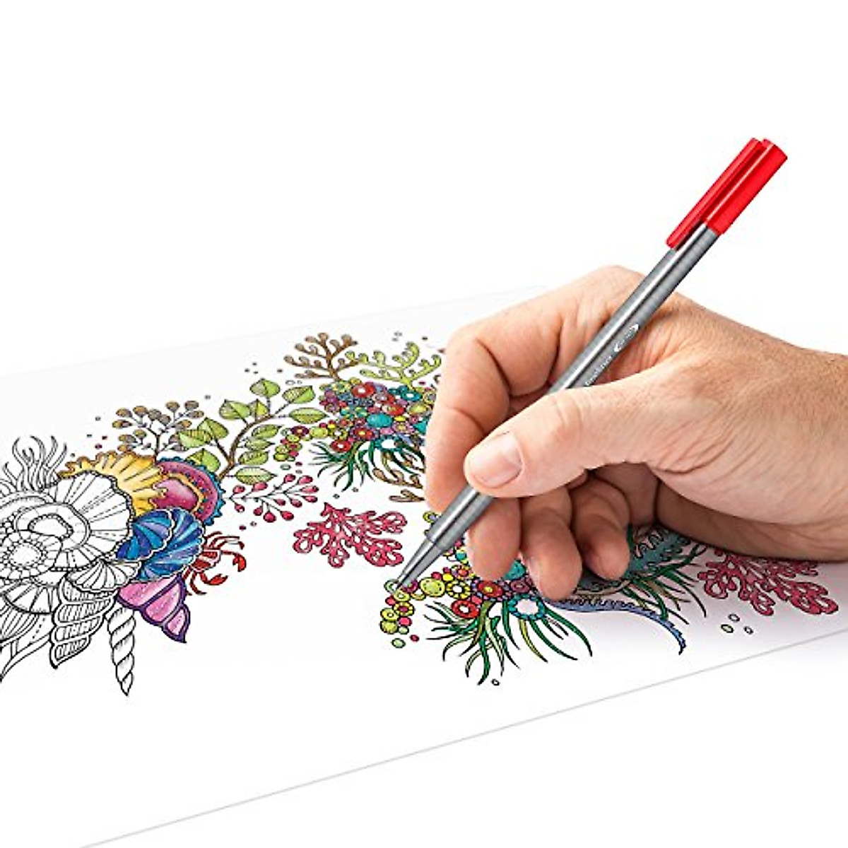 STAEDTLER 334 Triplus Fineliner Superfine Point Pens, 0.3 mm, Assorted Colours, Pack of 48