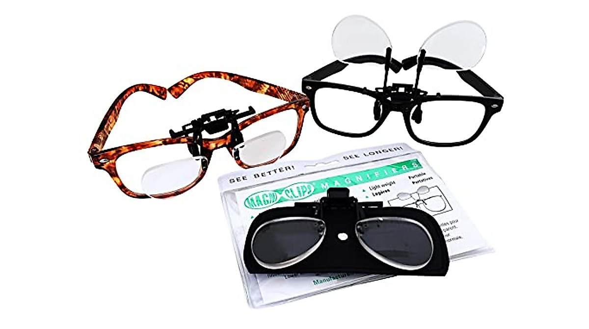 K1C2 MagniClips - Clip-On Magnifiers with Lighting
