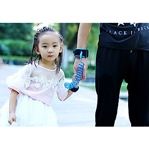 Hillento Baby Child Anti Lost Safety Wrist Link Harness Strap Rope Leash Walking Hand Belt for Toddlers, Kids(1.5m Blue)