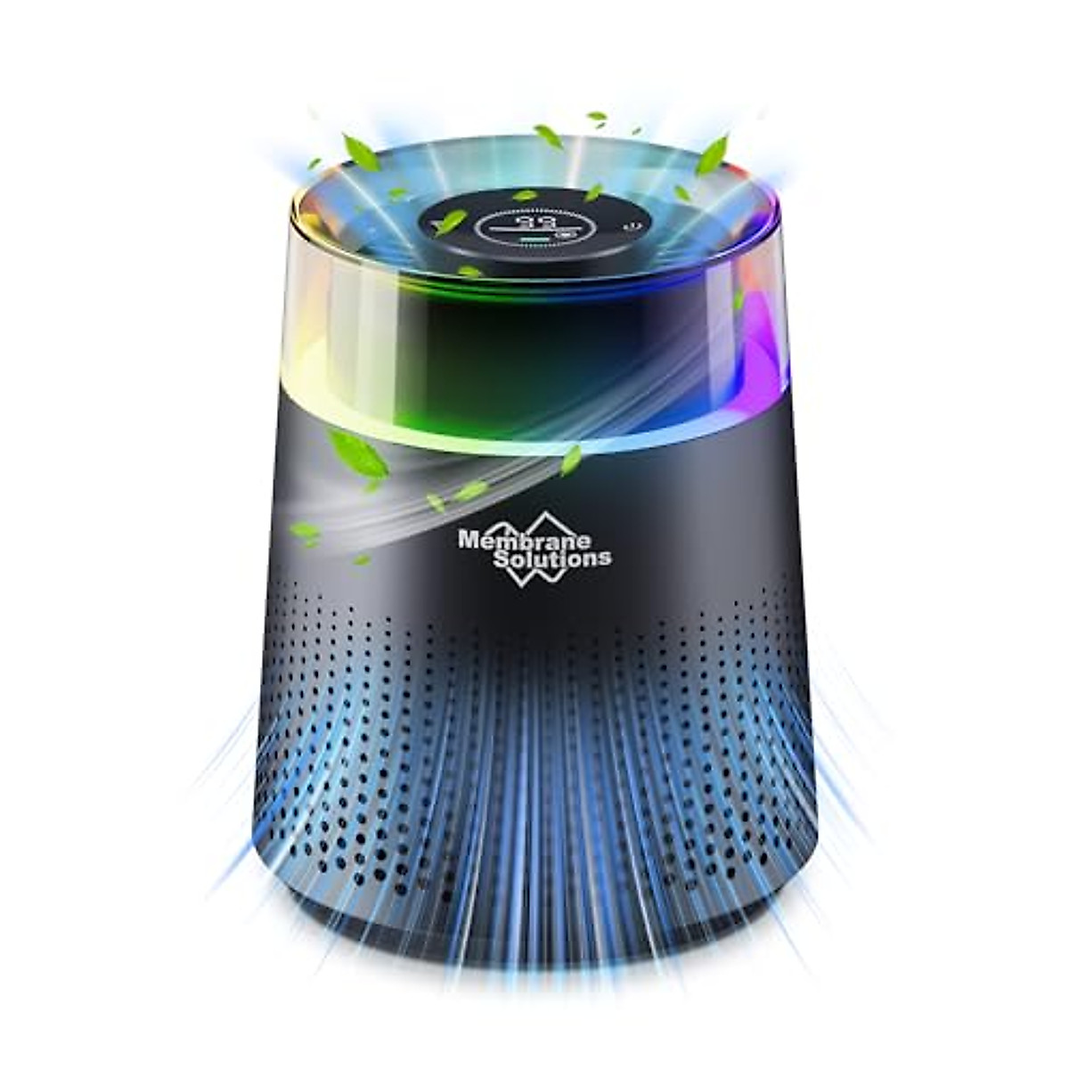 MSB5 Air Purifiers for Bedroom, H13 True HEPA Air Purifier for Home Room Office, 20dB Quiet Air Cleaner with Sleep Mode Colorful Night Light for Pets Dander Pollen Mold (Black)