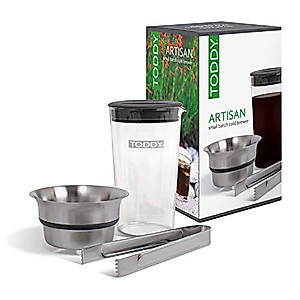 Toddy® Artisan Small Batch Cold Brewer, Stainless Steel, 5.75" L x 5" W x 9.75" T