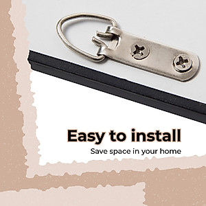 LFT HUIMEI2Y Door Mirror Full Length, Wall-Mounted Mirror Rectangle Tall with Engraving Frame for Bedroom, Living Room, Dressing Room, Black 50" x14"