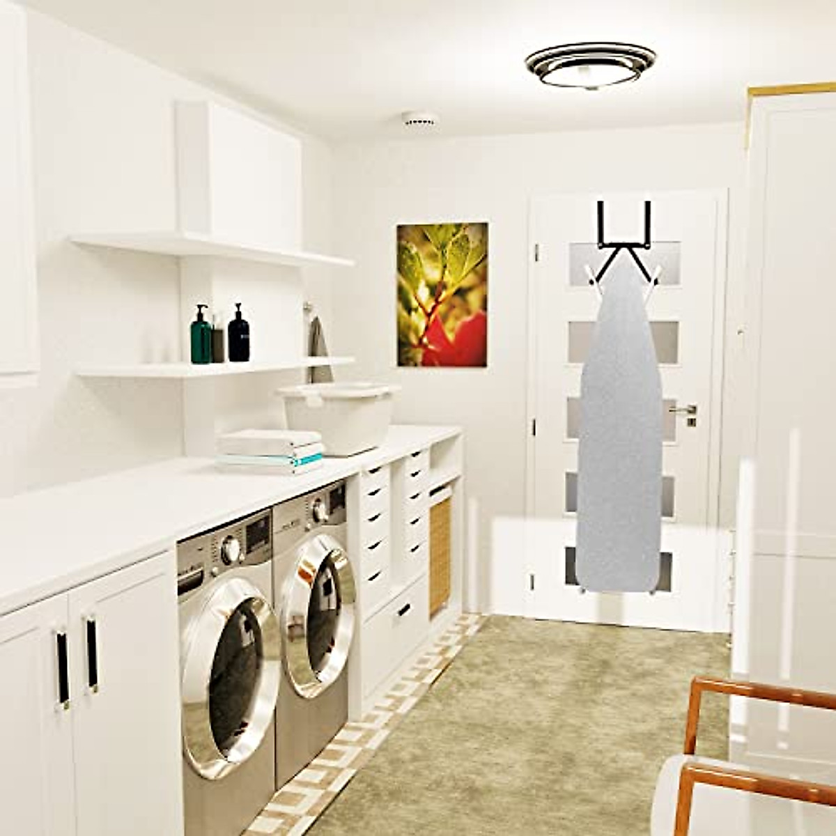 Fabias Over The Door Ironing Board Hanger, Especially for 1 3/4" Thick Doors (Without Basket)