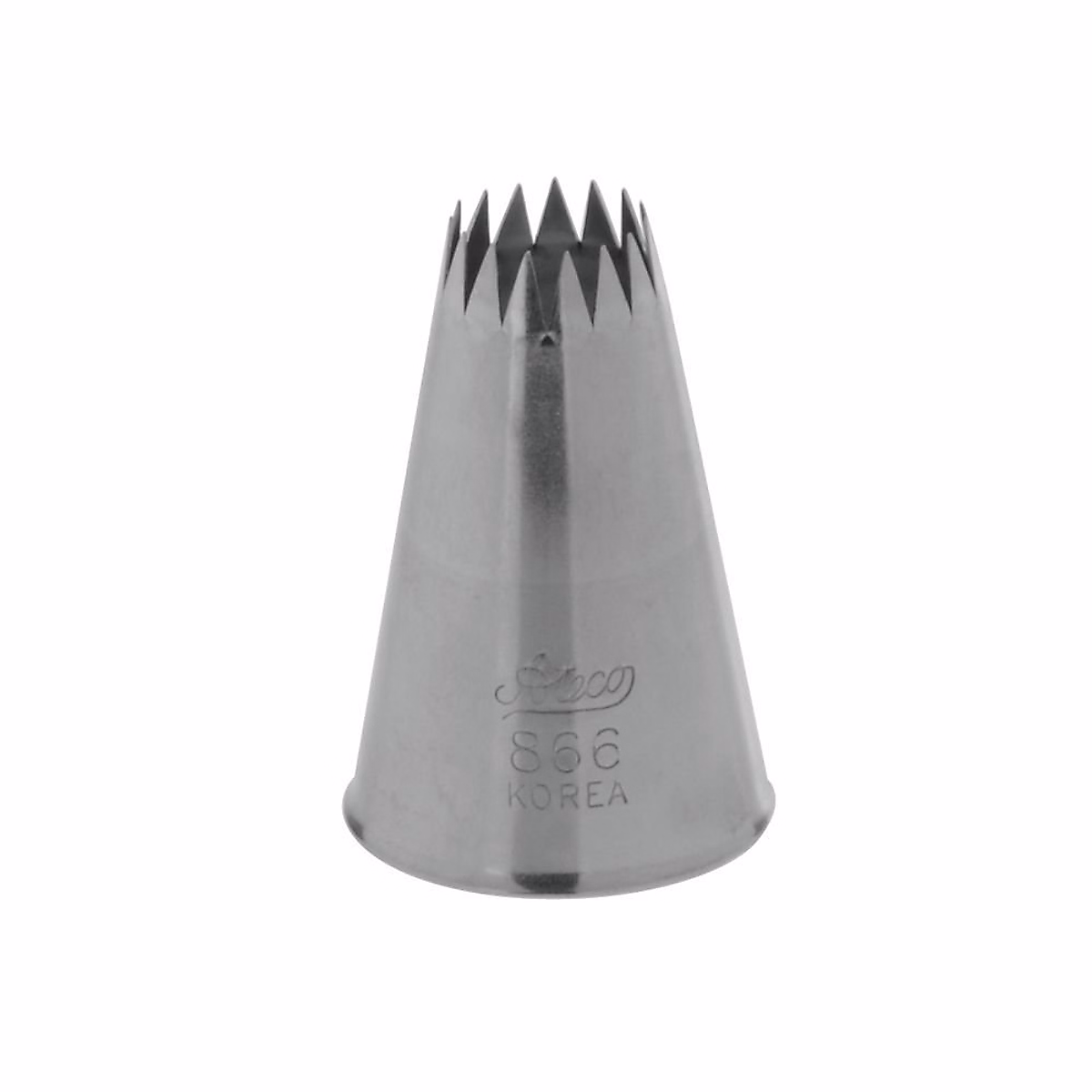 Ateco # 866 - French Star Pastry Tip 1/2'' Opening Diameter- Stainless Steel
