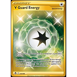 V Guard Energy 215/195- Silver Tempest - Full Art - Pokemon Gold Secret Rare Card