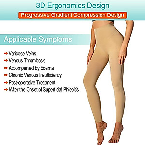 Compression Pantyhose 8-15mmHg for Women's Medical Quality Footless Support Stocking Compressive Tights