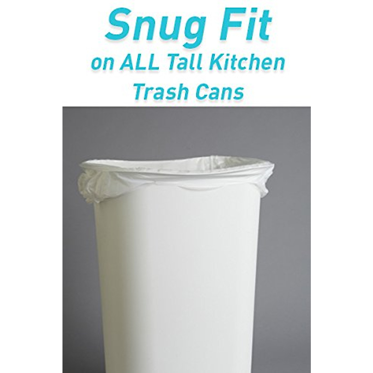 Hippo Sak Handle Trash Bag, with Power Strip, 13 Gallon Tall Kitchen, 90 Count