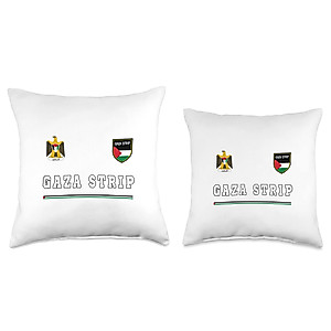 Gaza Strip National Pride T-shirts Palestinians Gaza Strip T-Shirt Sport/Soccer Jersey Tee Flag Football Throw Pillow, 18x18, Multicolor