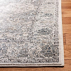 SAFAVIEH Oregon Collection 8' x 10' Ivory/Grey ORE867A Oriental Distressed Non-Shedding Living Room Bedroom Dining Home Office Area Rug