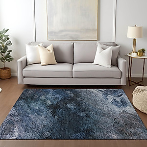 Addison Rugs Chantille ACN590 Blue 8' x 10' Indoor Outdoor Area Rug, Easy Clean, Machine Washable, Non Shedding, Bedroom, Living Room, Dining Room, Kitchen, Patio Rug
