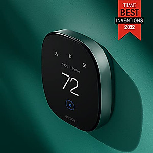 NEW 2022! ecobee Smart Thermostat Premium with Siri and Alexa and Built in Air Quality Monitor and Smart Sensor