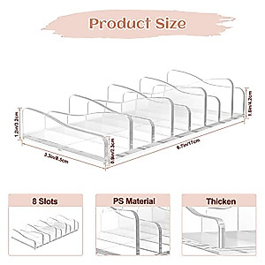 FLMOUTN 4 Pack Makeup Pallet Organizer Eyeshadow Palette Organizers Acrylic 8-Cell Make up Palette Holder Cosmetic Storage for Contour Kit, Eye Shadow, Blush