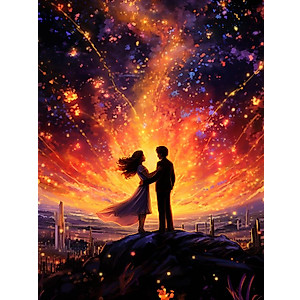 Bimkole 5D Diamond Painting Kits, Full Drill DIY Rhinestone Embroidery Set Paint with Diamonds Art by Number Kits Cross Stitch Home Wall Craft Decoration (12x16 inch)#b1910