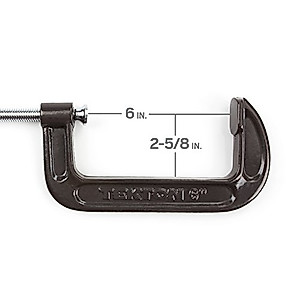 TEKTON 6 Inch Malleable Iron C-Clamp | 4027