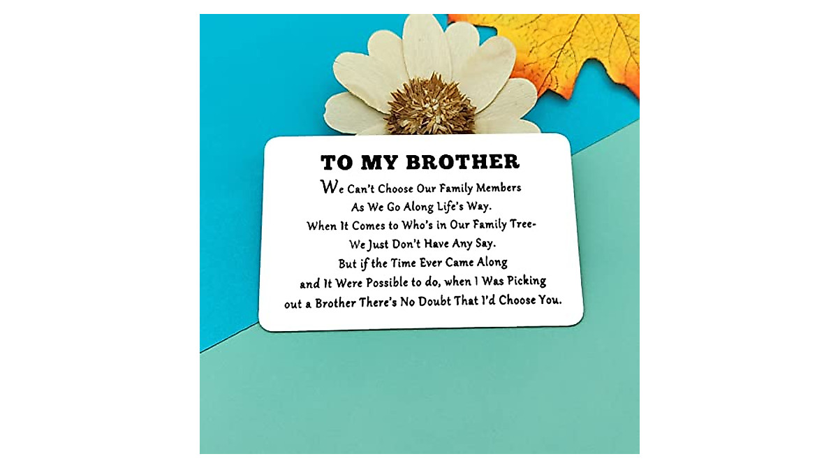 Personalized Brother Gift Wallet Card - Heartfelt Engraved Keepsake