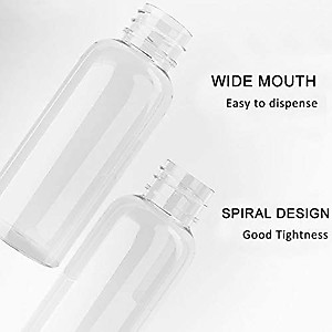 ALINK Spray Bottle, Empty Plastic Clear Small Travel Bottles with Fine Mist Sprayer for Cleaning Solutions and Essential Oils, 30 ml (1 oz.) Pack of 6 Plus Cleaning Cloth and Dropper