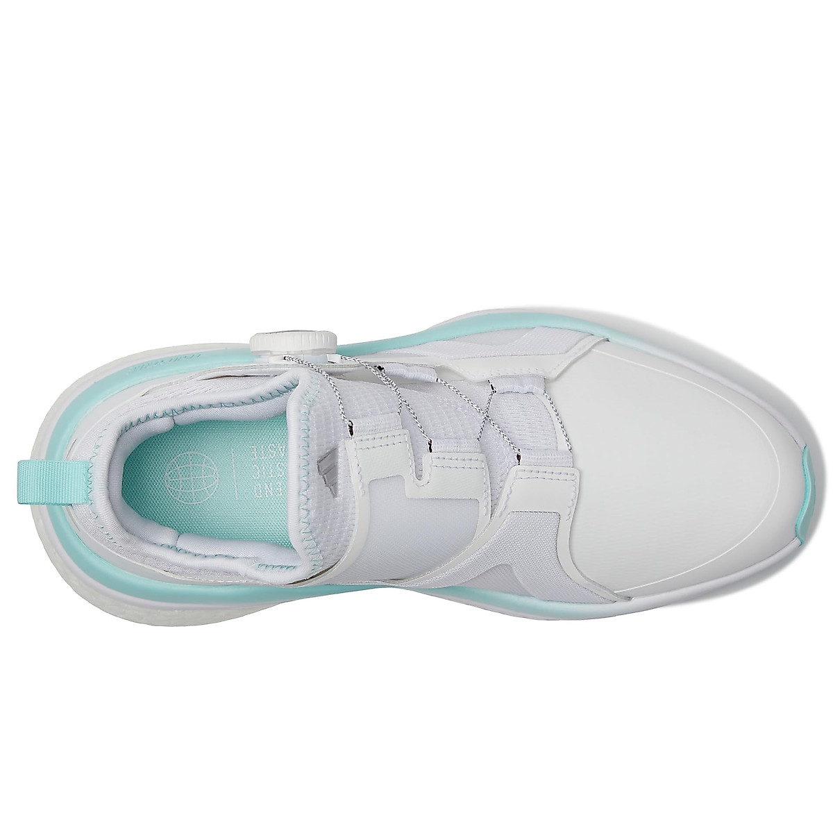 adidas Women's Solarmotion Spikeless BOA Golf Shoes, Footwear White/Silver Metallic/Semi Flash Aqua, 9.5