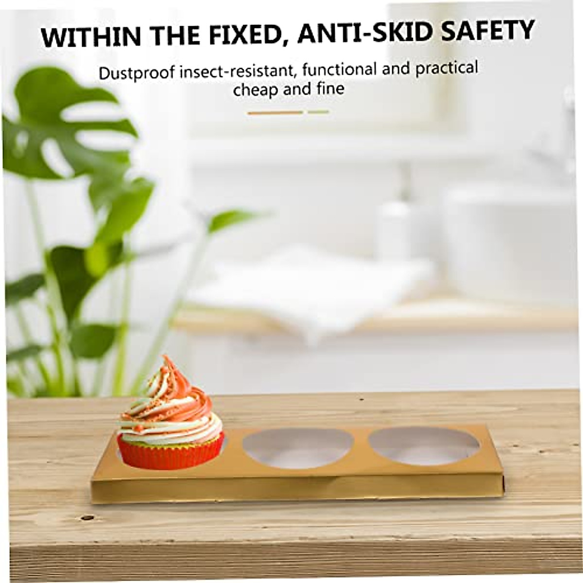 ULTECHNOVO 10pcs Boxes Packing Box Plastic Food Containers Mini Hinges Mini Cookies Paper Cupcake Holder Container Ritz Crackers with Cheese Macarons Cookies Nylon Golden Takeaway Boxes Candy