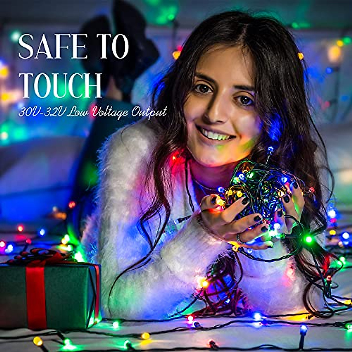 Quntis Christmas Tree Lights Multicolor, 328FT 1000 LED Diamond Cluster Christmas Lights 8 Modes Waterproof Outdoor String Lights with Timer & Memory for Yard Holiday Party Garden Patio Wedding Decor