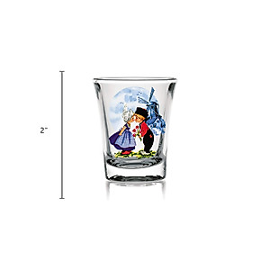 Essence of Europe Gifts E.H.G Collectible Dutch Kiss Novelty or Party Favor 2.25" Clear Shot Glass | DutchGiftOutlet