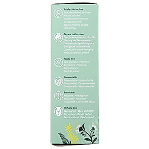 Natracare Natural Organic Mini Panty Liners, Made with Certified Organic Cotton, Ecologically Certified Cellulose Pulp and Plant Starch (1 Pack, 30 Liners Total)