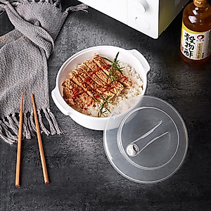 Cheeren 70oz/2L Microwave Ramen Cooker Noodle or Soup Bowl ，Perfect for Breakfast, College Dorm Essentials for Boys Girls,Office, Dishwasher-Safe (Large)