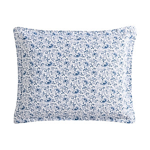 Laura Ashley - King Duvet Cover Set, Cotton Sateen Bedding with Matching Shams, Elegant & Silky-Smooth Home Decor (Lorelei Blue, King)