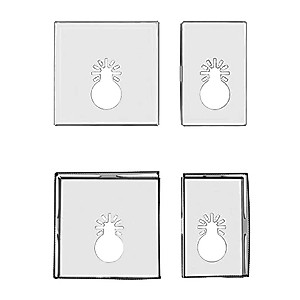 QWORK Square Slot Cutter, 2 Pcs Steel Sleeve Slotting Knife Square Rectangular Milling Cutter Engraving, One Step Hole Cutting Tool for Carving Milling Sheetrock/Wood/Drywall/Voltage Box