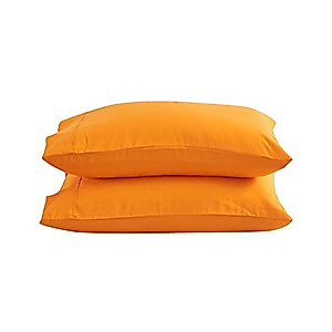 Elegant Comfort Reversible 10-Piece Comforter Set, Tie-Dye Print, Decorative Pillow and Fitted Sheet with Smart Pockets, Soft, Plush, Lightweight Material, 10pc Tie-Dye Set, King, Orange