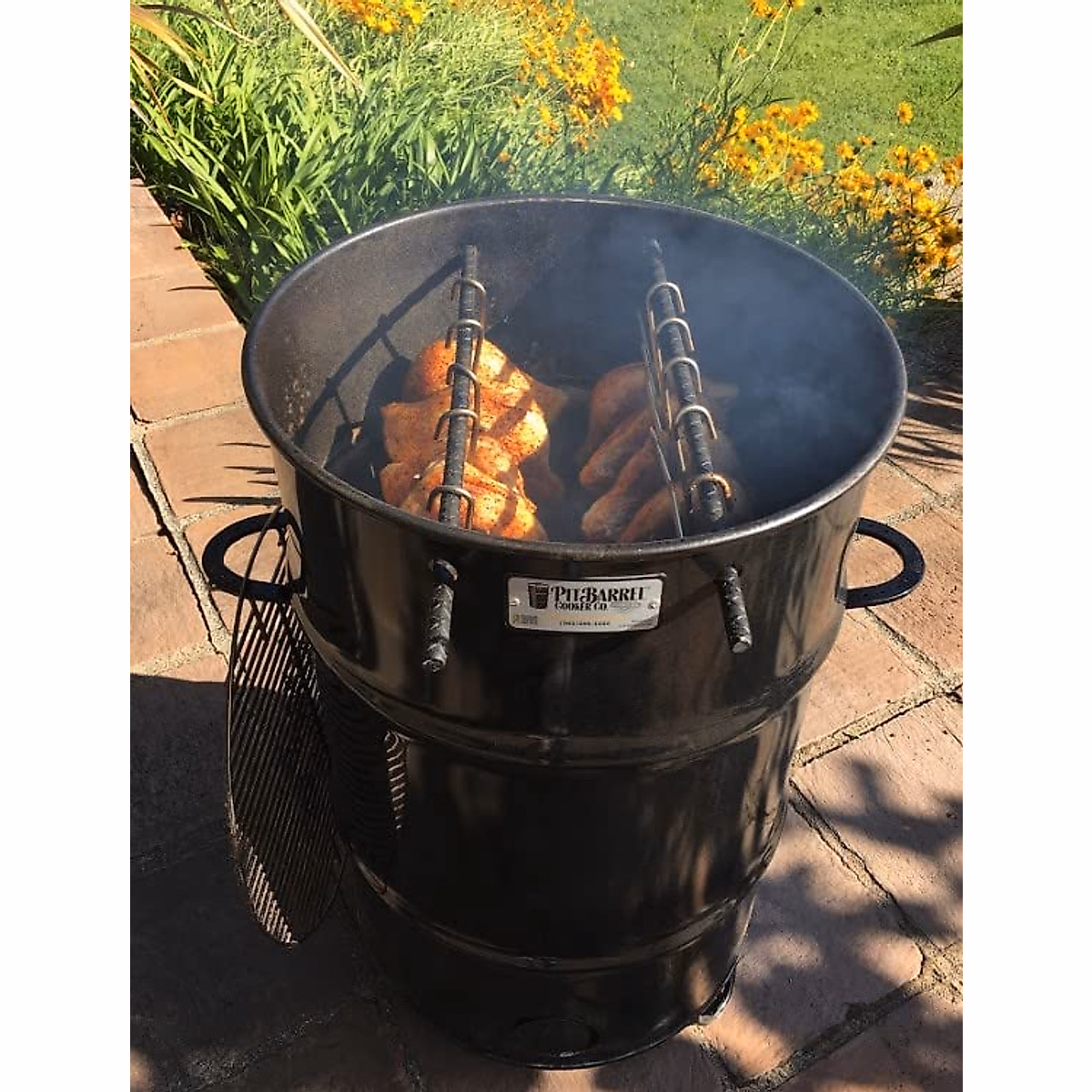 Pit Barrel Cooker Classic Package - 18.5 Inch Drum Smoker | Porcelain Coated Steel BBQ Grill | Includes 8 Hooks, 2 Hanging Rods, Grill Grate and More