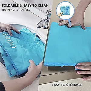 GOOSH 2 Pack Moving Bags Heavy Duty Extra Large with Double Zippers & Carrying Handles, Waterproof Foldable Storage Totes for Space Saving Moving Storage