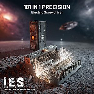 EZARC Electric Screwdriver Set, 181 in 1 Cordless Screwdriver, 3 Torque Settings with 160 Magnetic Precision Bits, Power Screwdriver Repair Tool Kit for Phone Laptop Camera Watch Computer