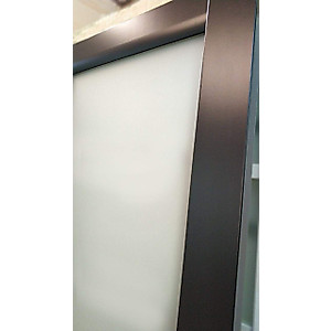 SARTODOORS Solid French Double Doors 36x96 inches Frosted Glass | Planum 2102 Matte Black | Wood Solid Panel Frame Trims | Closet Bedroom Sturdy Doors