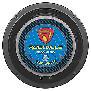 Rockville (2) RM64PRO 6.5" 400 Watt 4 Ohm SPL Mid-Bass Midrange Car Speakers