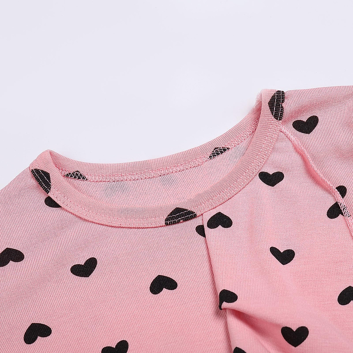 MINKIDFASHION Baby Girls Infant Clothing Set Long Sleeve T Shirt Pants Kids Toddler Children Tops Outfits (Pink, 18-24 months)